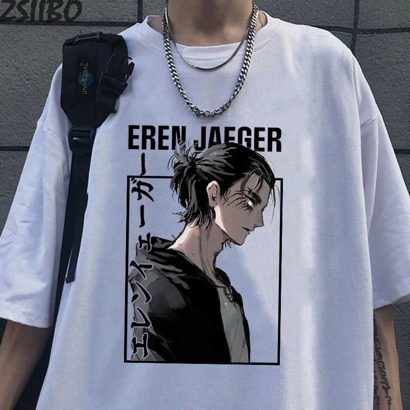 Cool-Anime-Eren-J-ger-Printed-T-Shirt-Anime-Harajuku-Street-Loose-T ...