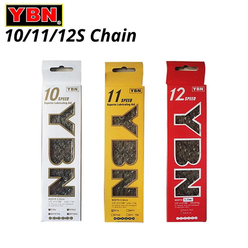 YBN-10-11-12S-Chain-MTB-Mountain-Road-Bike-Chains-10-11-12-Speed-Hollow ...