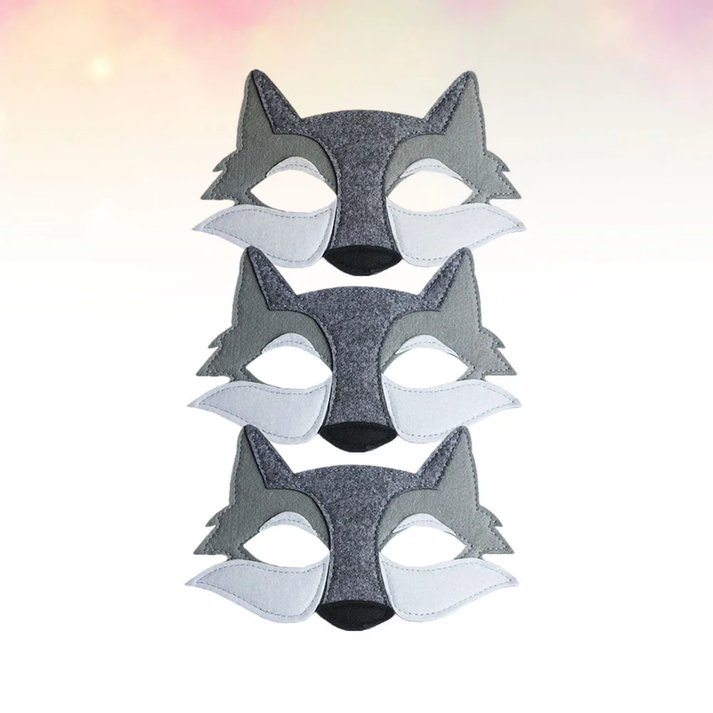Wolf-Masks-Kids-Halloween-Mask-Cosplay-Half-Costume-Masquerade-Felt ...