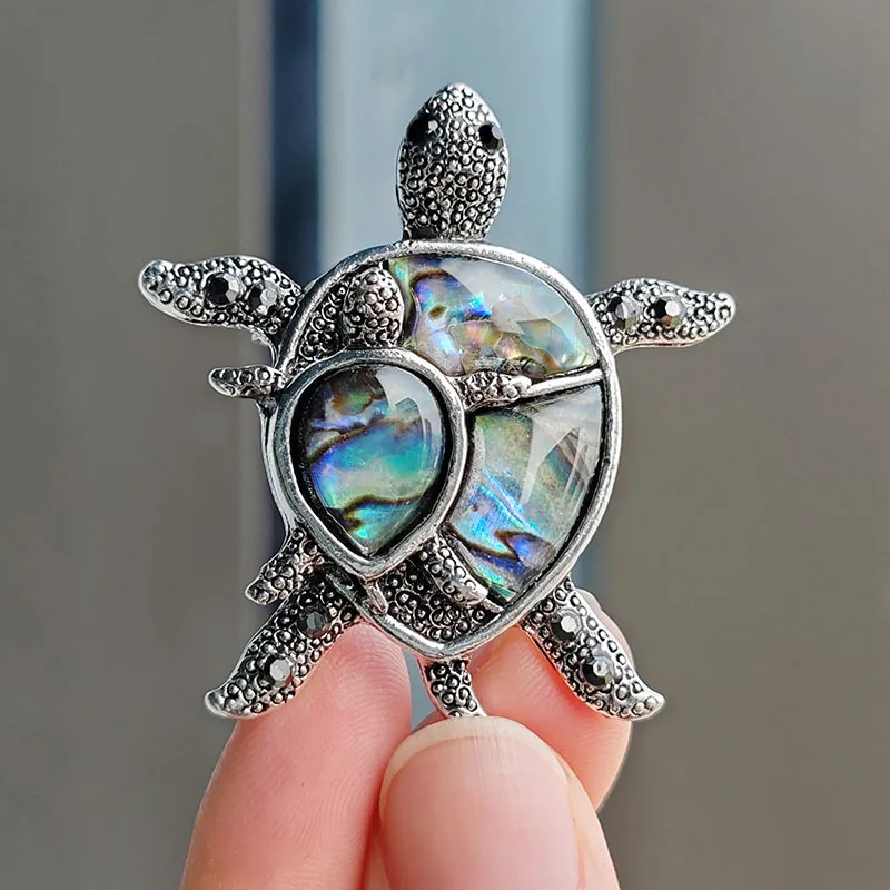 Vintage-Rhinestone-Cute-Cartoon-Turtle-Animal-Brooches-For-Women-Men ...