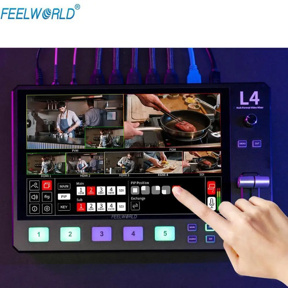 FEELWORLD-L4-Video-Switcher-Multi-camera-Video-Mixer-Switcher-10-1 ...