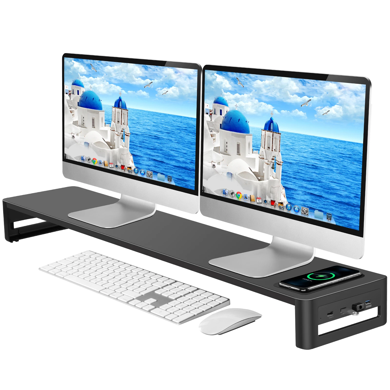 Vaydeer-USB-hub-wireless-charging-monitor-riser-studio-metal-ergonomic ...