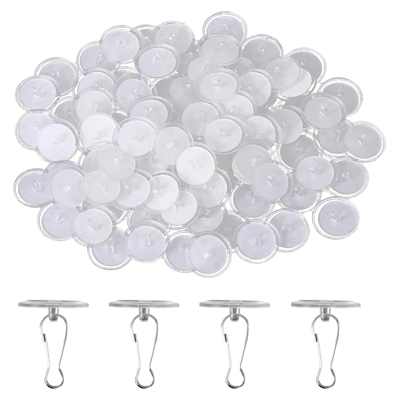 80-Pack-Removable-Transparent-Wall-Hanger-Self-Adhesive-Ceiling-Hooks ...