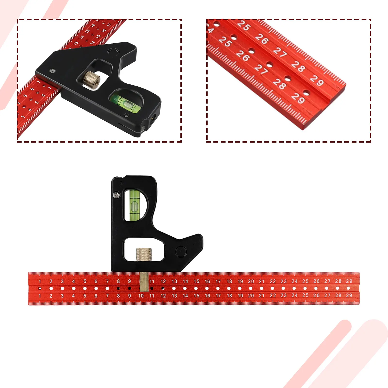 1pc-Angle-Ruler-Stainless-Steel-Multifunctional-Combination-Square-Long ...