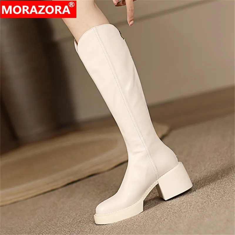 Morazora Leather Shoes Autumn | Morazora Platform Leather | New Women Leather Boots - Women's ...