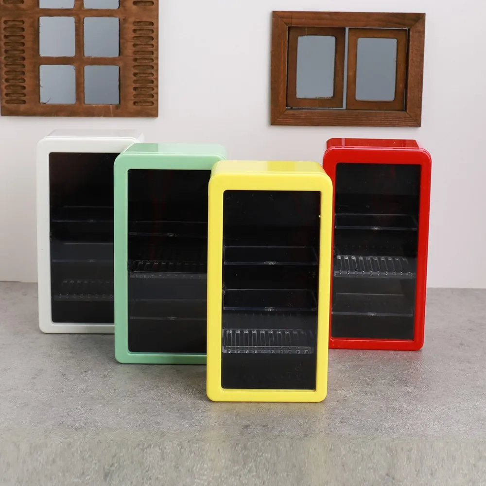 Dollhouse Supermarket Fridge Simulation 4 Colors Mini Refrigerator With ...
