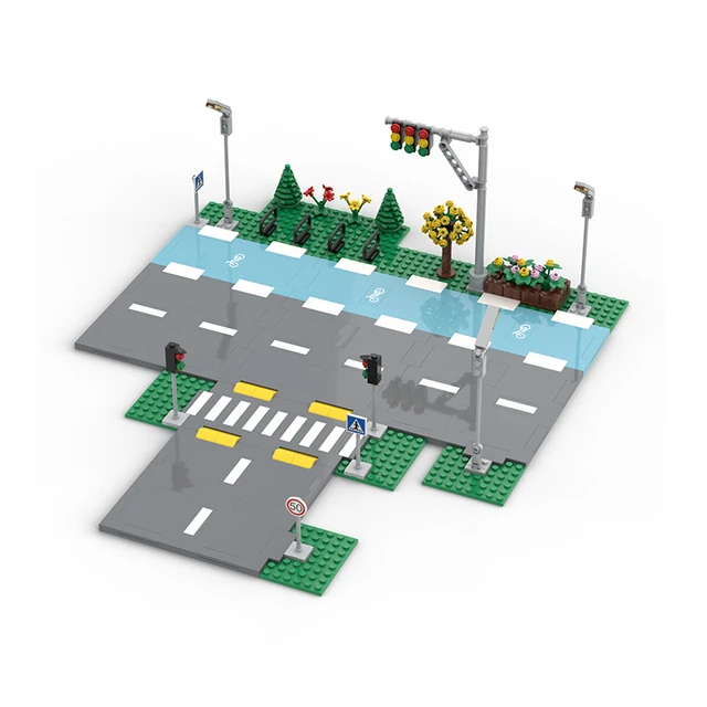 Lego City Straight Road Plates Blocks City Street Road, 58% OFF