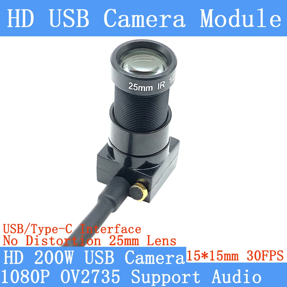 1080P Full HD 30FPS Low Distortion CCTV Webcam OTG UVC Plug Play 2MP ...