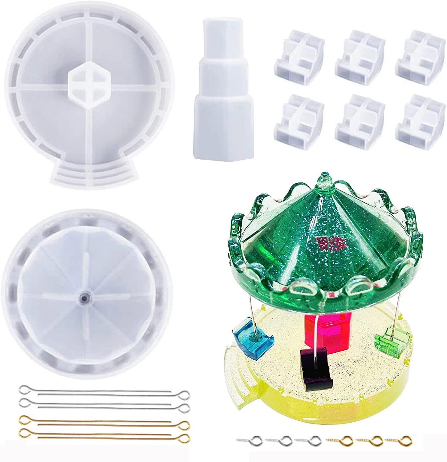 Silicone-Resin-Molds-Carousel-Rotary-Flying-Chair-Resin-Molds-Silicone ...