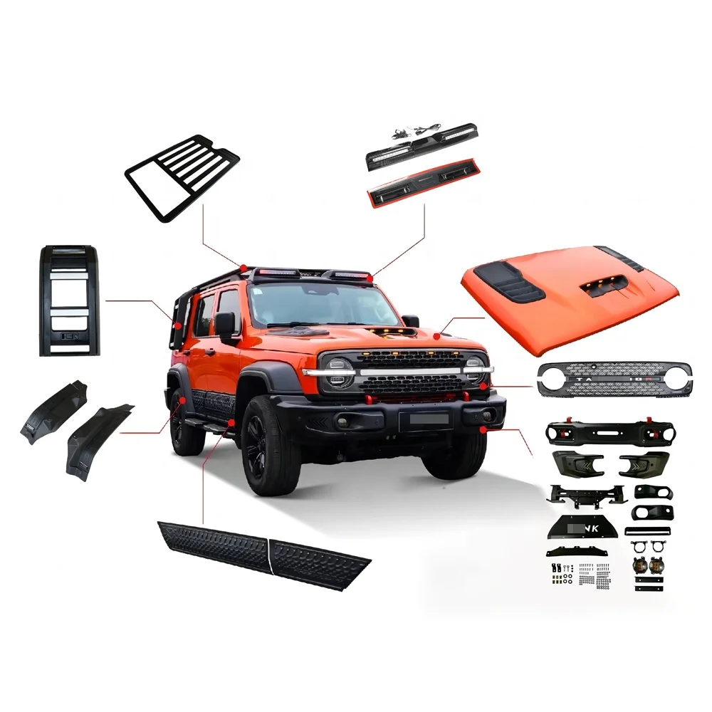 For-GWM-Tank-300-Upgrade-Bumper-Lip-Grille-Conversion-PP-Plastic-Steel ...