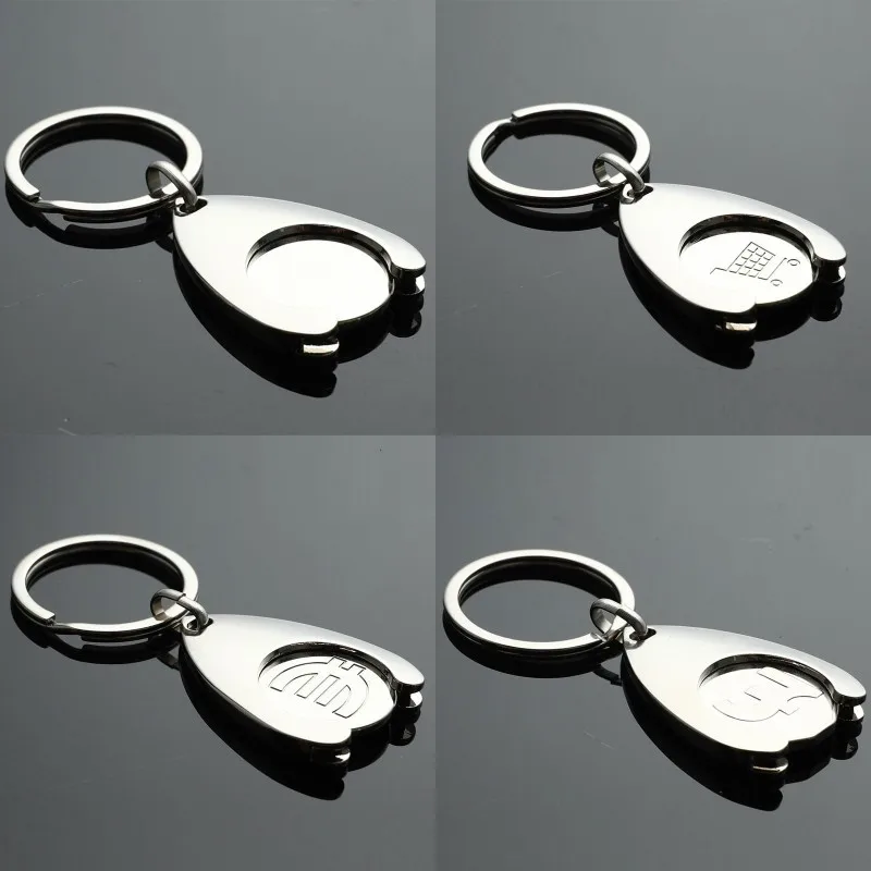Creative Keychain Dollar Euro Coin Key Chain Zinc Alloy Electroplating ...