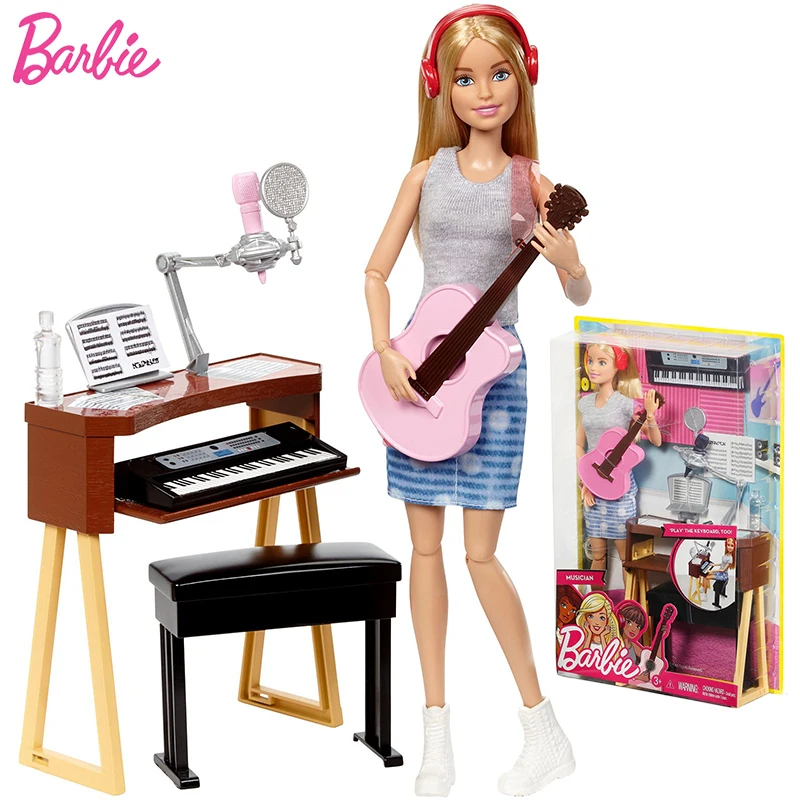 Movable-Barbie-Doll-Role-Playset-para-Meninas-Boneca-de-Cabelo-Loira ...