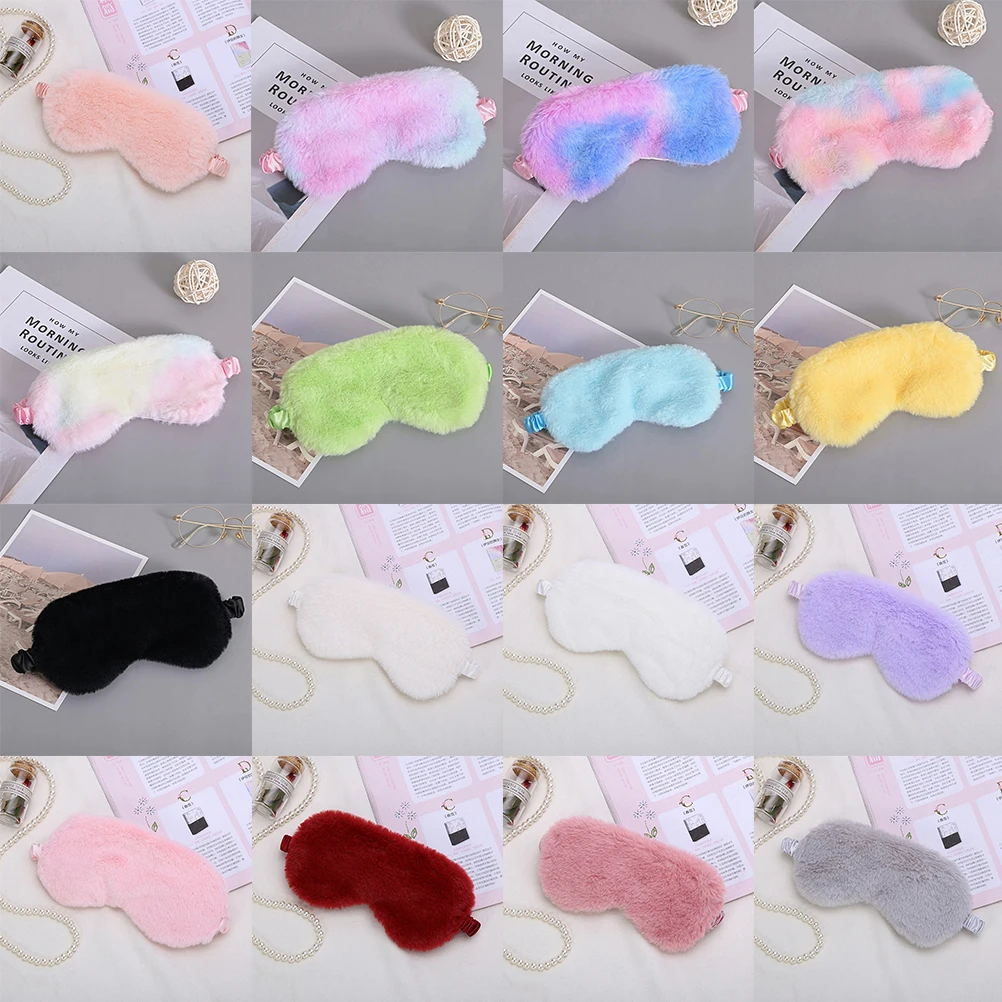 Sleeping Mask Sleeping Blindfold Soft Plush Eye Masks Cute Love Cloud ...