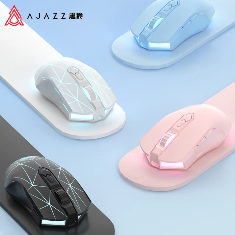 Ajazz Aj52Pro RGB 2.4G Wireless Gaming Mouse Rechargeable Bluetooth ...