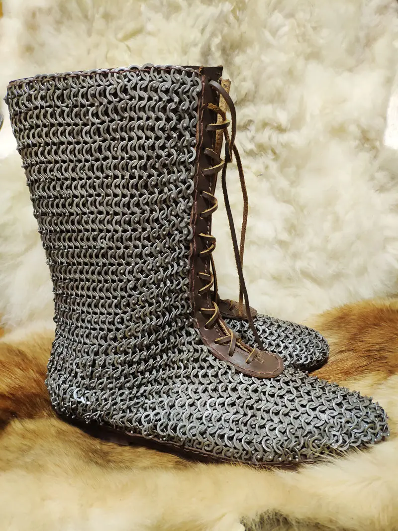 Crusader-s-armor-chain-mail-boots-riveted-nail-shoes-chain-mail-boots ...