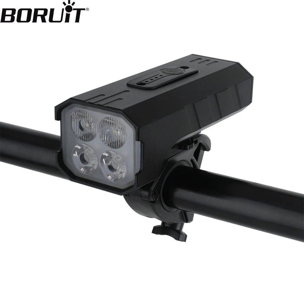 BORUiT-T6-LED-Bicycle-Light-Type-c-Rechargeable-MTB-1000LM-Bike-Front ...