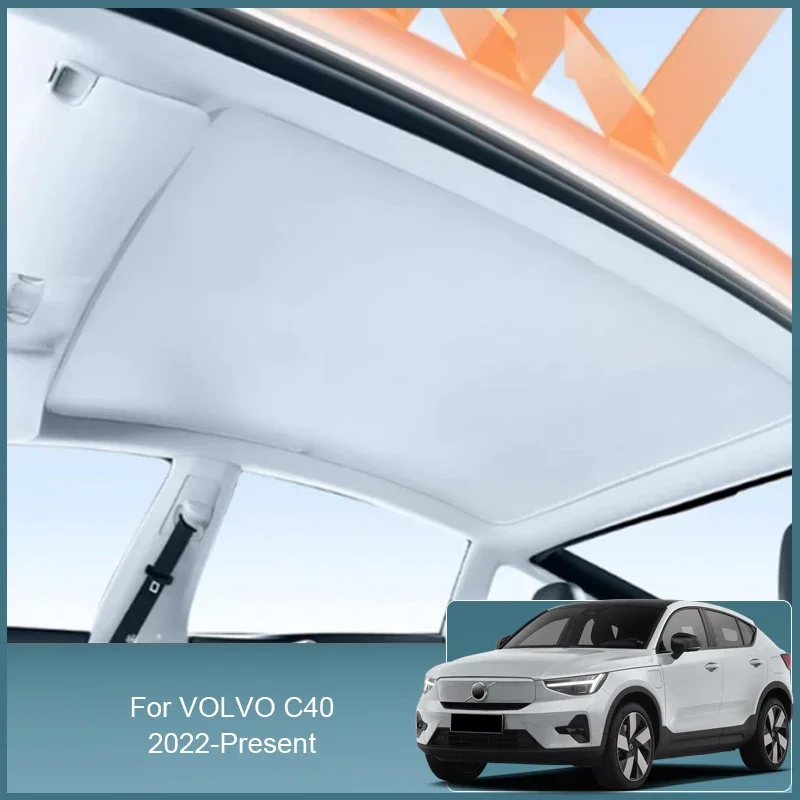 For-VOLVO-C40-2022-2023-2024-Car-Ice-Crystal-Sunroof-Sunshade-Skylight ...