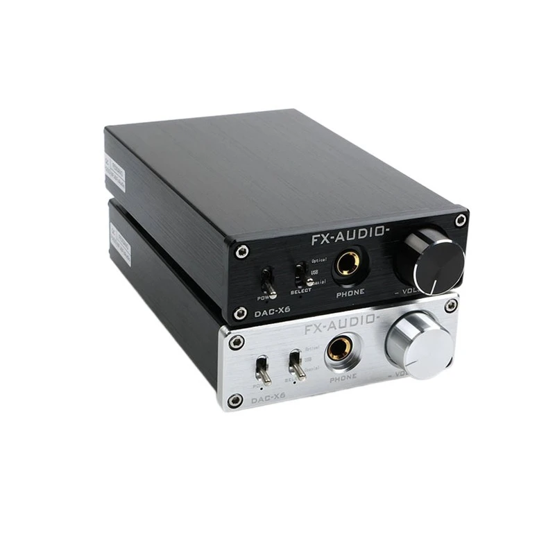 FX AUDIO DAC X6 하이파이 2.0 디지털 오디오 디코더, DAC 입력, USB, 동축, 광 출력, RCA, 앰프 ...