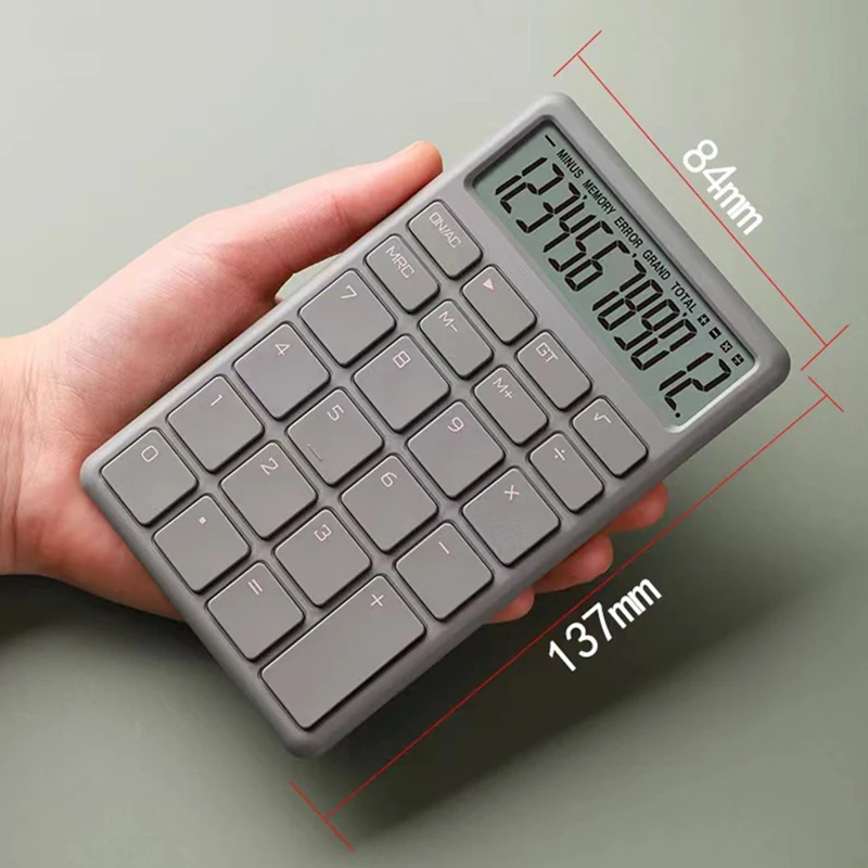 12 Digits Electronic Calculator Solar Calculator Dual Power Supply ...