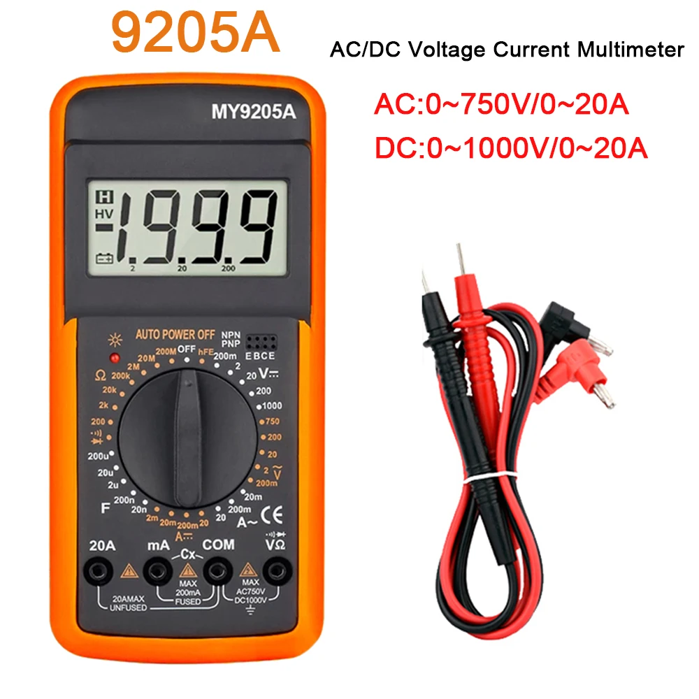New AC DC Voltage Current Multimeter 750/1000V Voltmeter Resistance ...