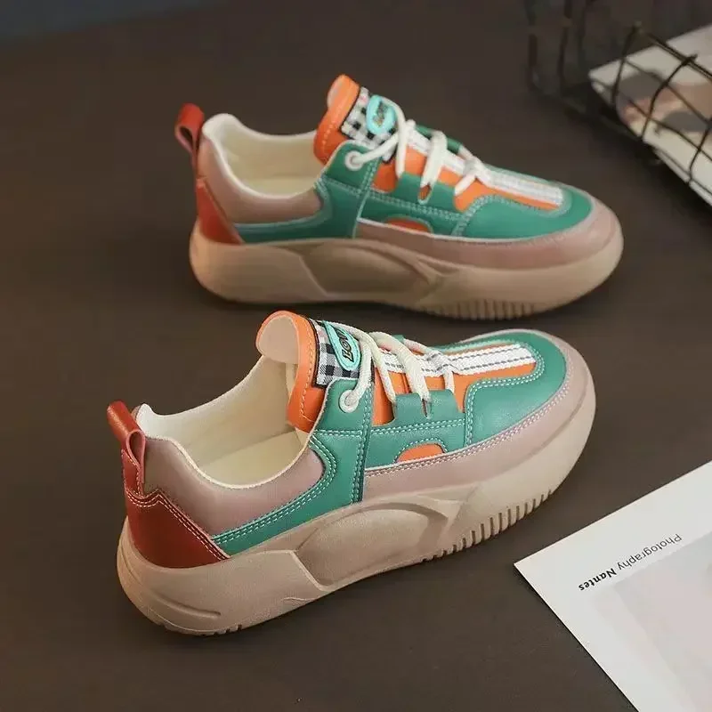 Women's Shoes Trendy Retro Casual Sneakers Round Toe Comfortable ...