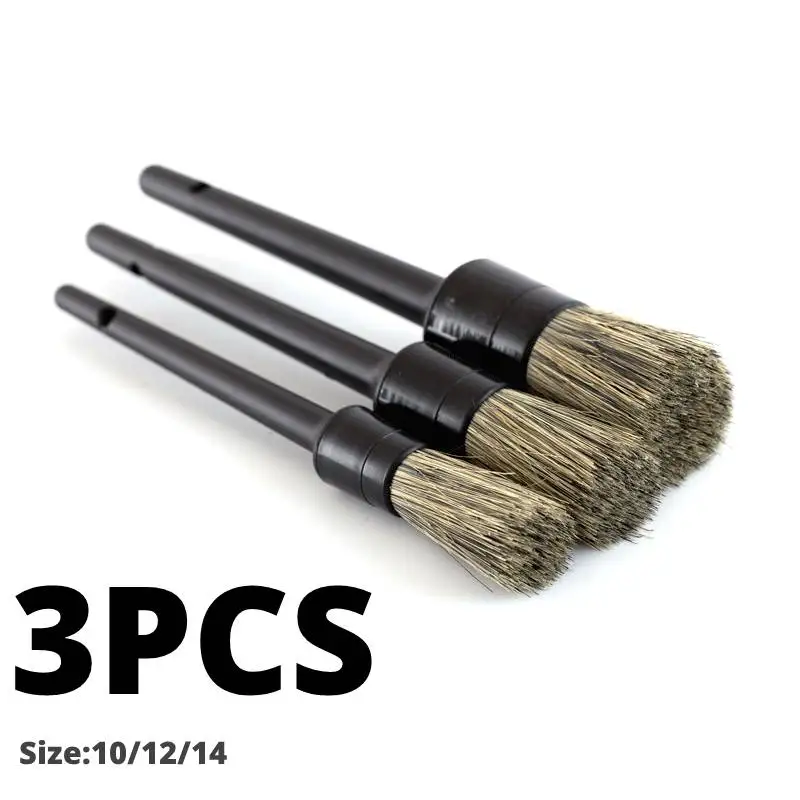 1/3 Pcs Car Brushes Soft Bristle Car Detailing Cleaning Brush Kit for ...