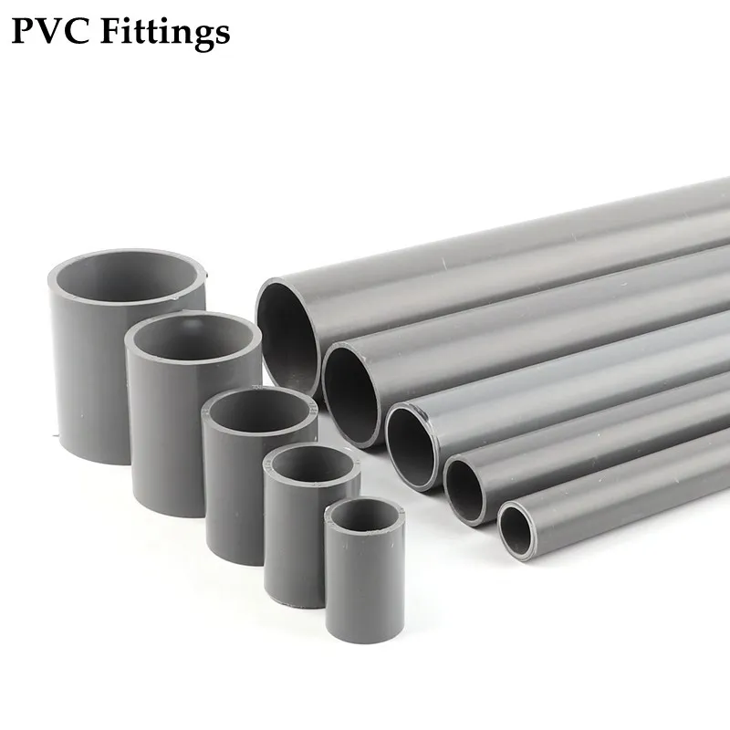 Grey PVC Water Pipe Connectors Garden Irrigation System Fittings ...