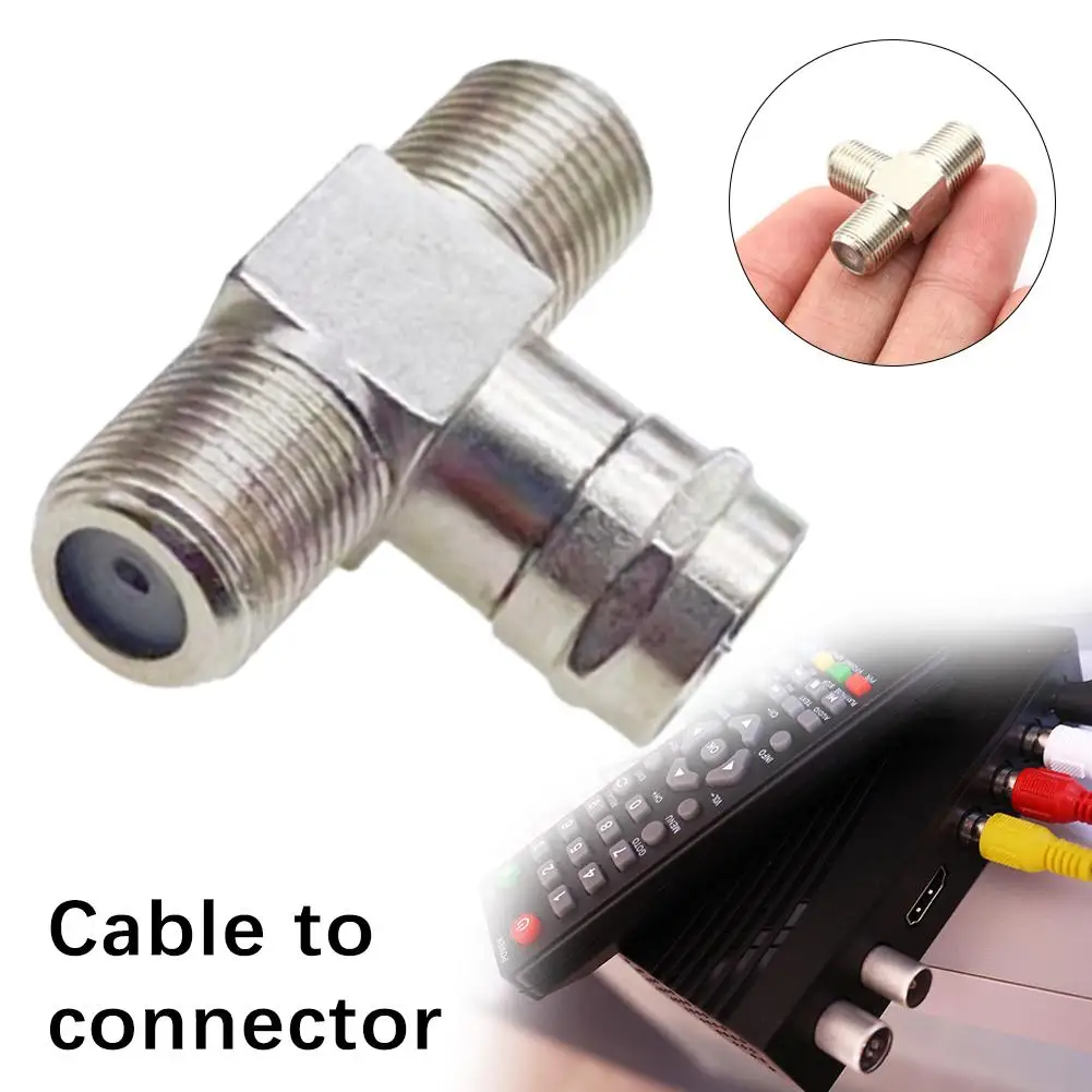 Cable-Connector-Tv-Aerial-Rf-Coaxial-F-Female-To-Tv-To-Male-Socket ...