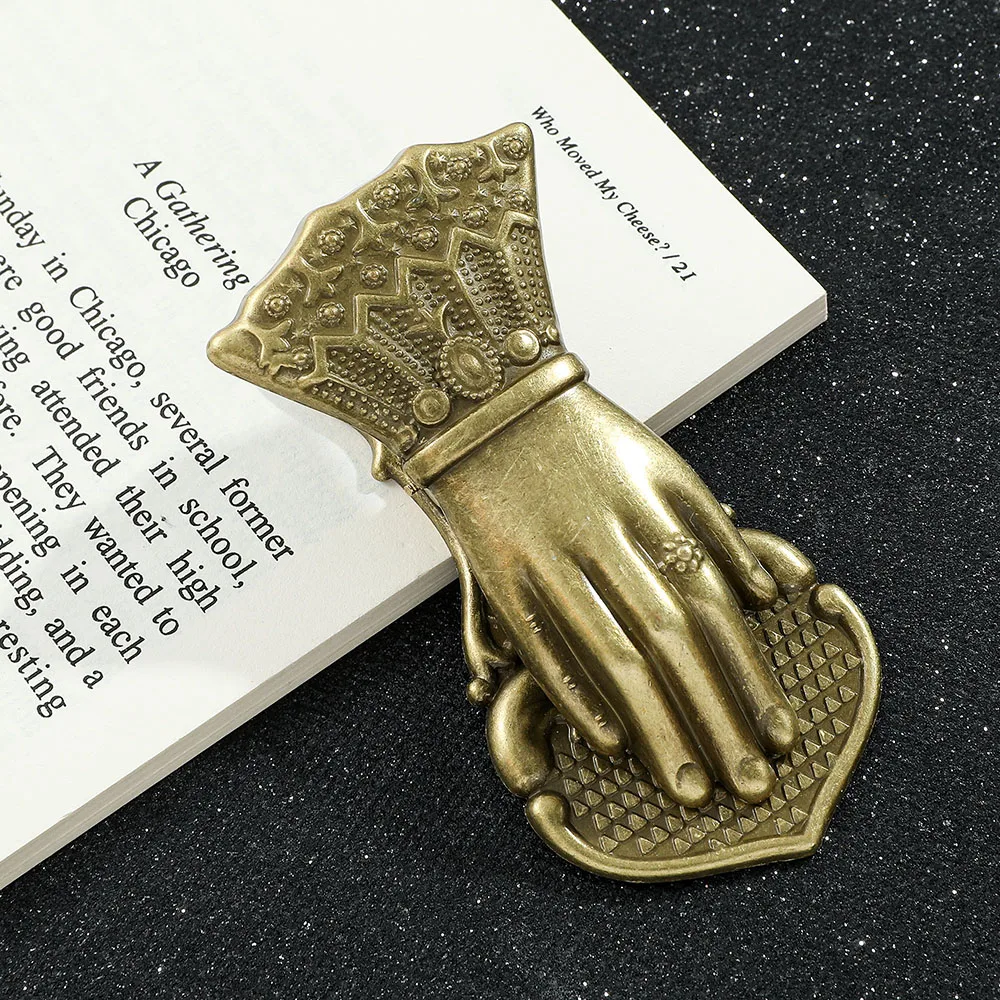 Vintage-Lady-s-Hand-Metal-Book-Page-Clips-Antique-Bronze-Hand-Bookmark ...