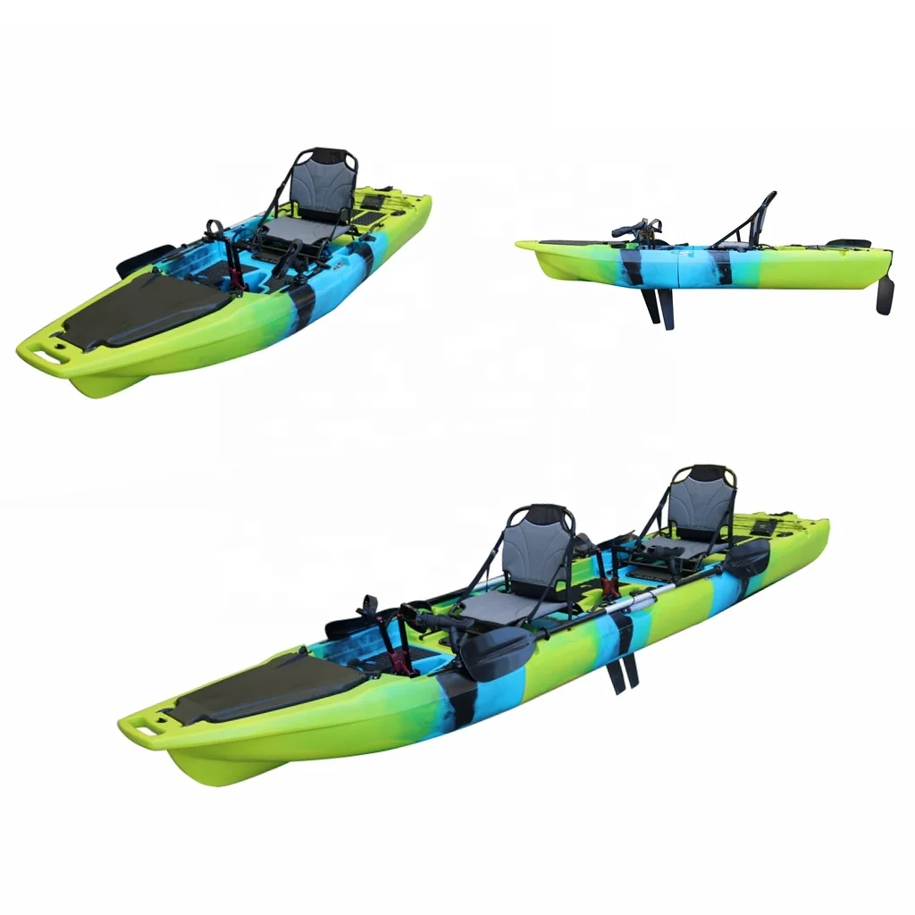 4-2-meters-Sitting-on-top-2-person-pedal-drive-kayak-Fishing-Sports ...