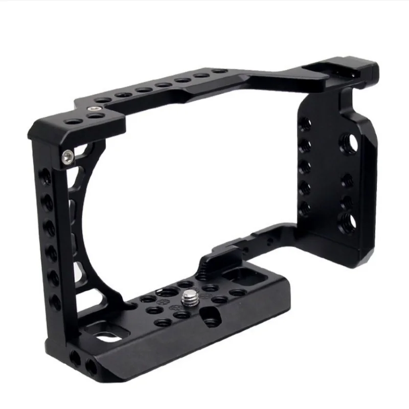 Aluminum-Camera-Cage-Rig-with-Cold-Shoe-Mount-1-4-3-8-Threaded-Holes ...