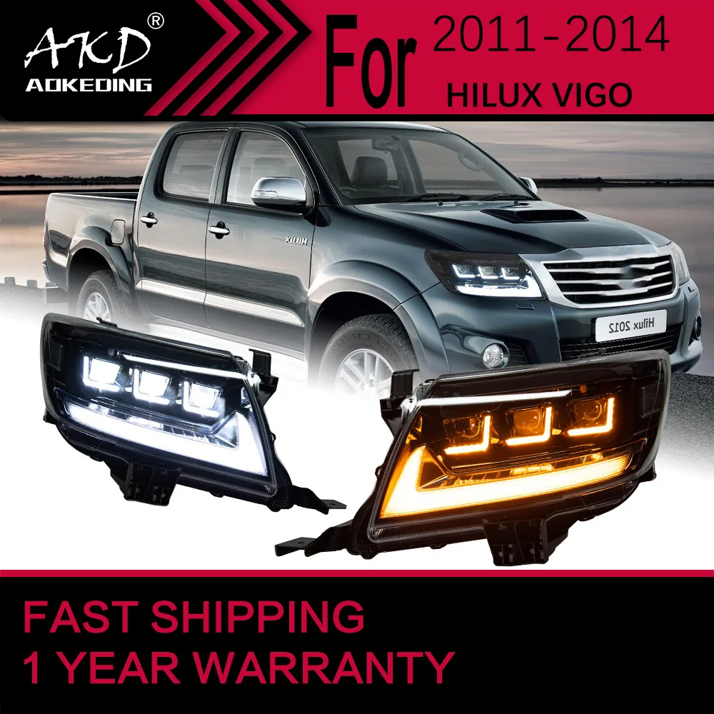 Car-Lights-for-Toyota-HILUX-VIGO-LED-Headlight-2011-2014-HILUX-Lamp-Drl ...