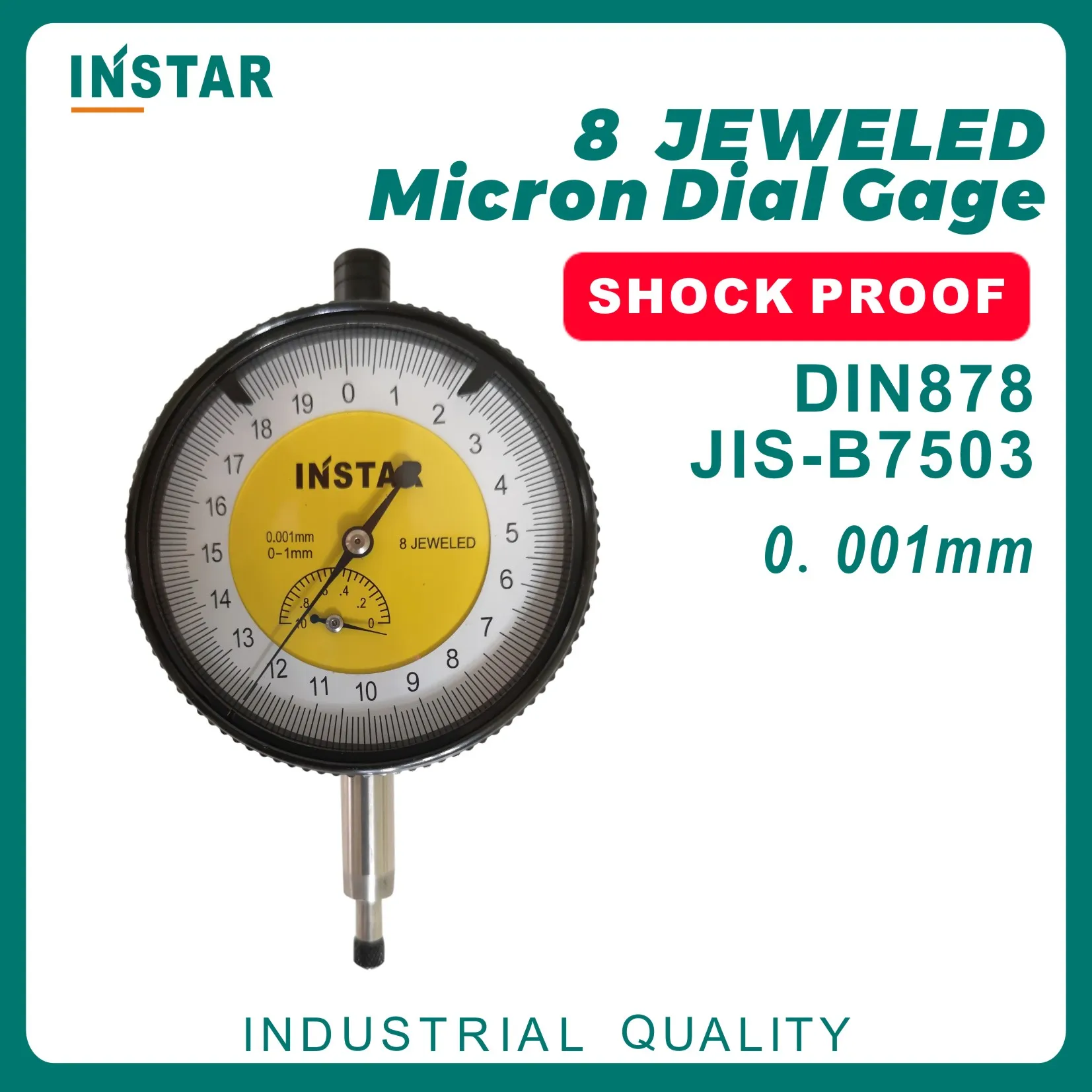 INSTAR-Micron-Dial-Indicator-0-1mm-x-0-001mm-Industrial-Quality-JIS ...