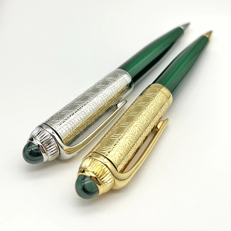 YAMALANG-Luxury-Brand-Ballpoint-Pen-Green-Lacquer-Exquisite-Carved ...