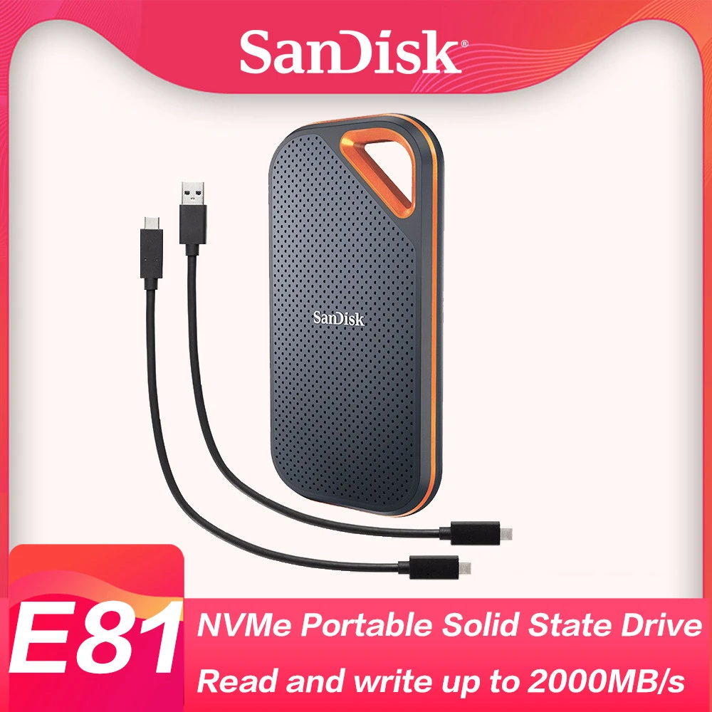 SanDisk Extreme PRO E81 4TB 2TB 1TB USB 3.1 Type-A C Portable External Solid State Drive SSD ...