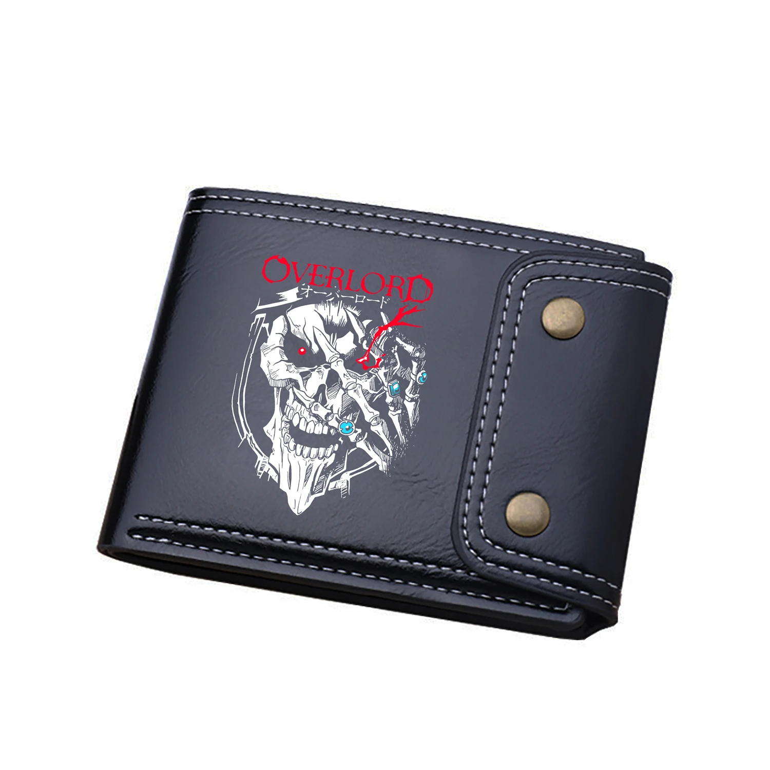 Overlord-Anime-Short-Wallets-Oil-Wax-Leather-Coins-Purses-Cartoon-ID ...
