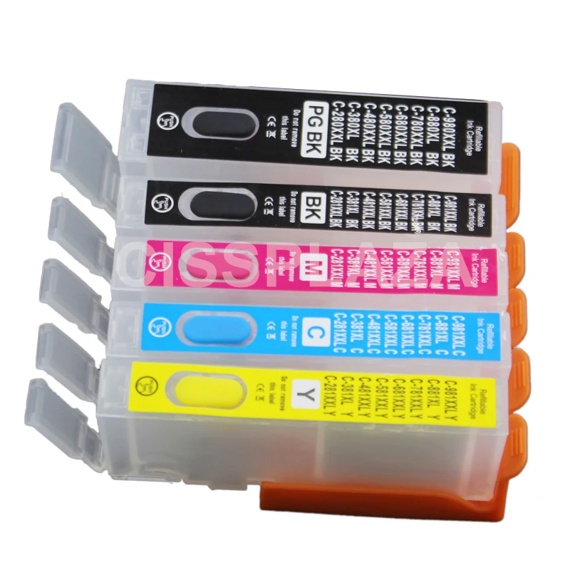 Cissplaza Pgi-580 Cli-581 Refillable Ink Cartridge For Canon Pixma ...