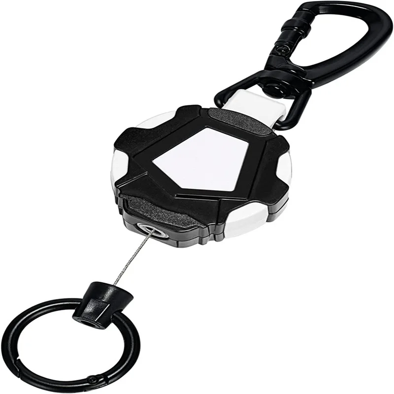 keychain-retractable-Heavy-Duty-Retractable-Badge-Holders-Carabiner ...