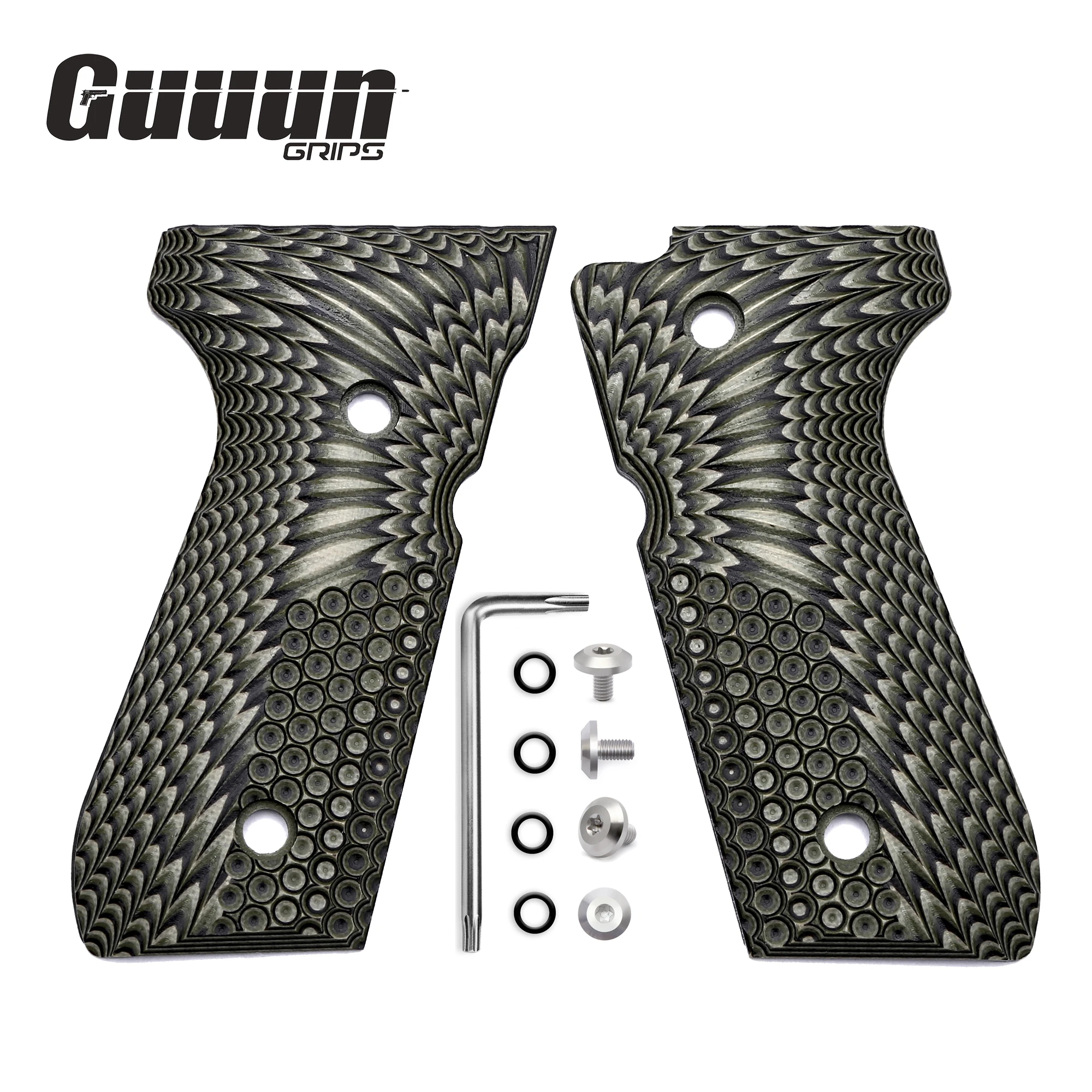 Guuun G10 Grips For Beretta 92/96 92fs M9 92A1 INOX Decorative Non-slip ...
