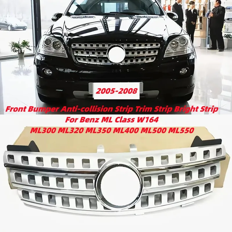 Front-Bumper-Anti-Collision-Strip-Trim-Strip-Bright-Strip-For-Benz-ML ...
