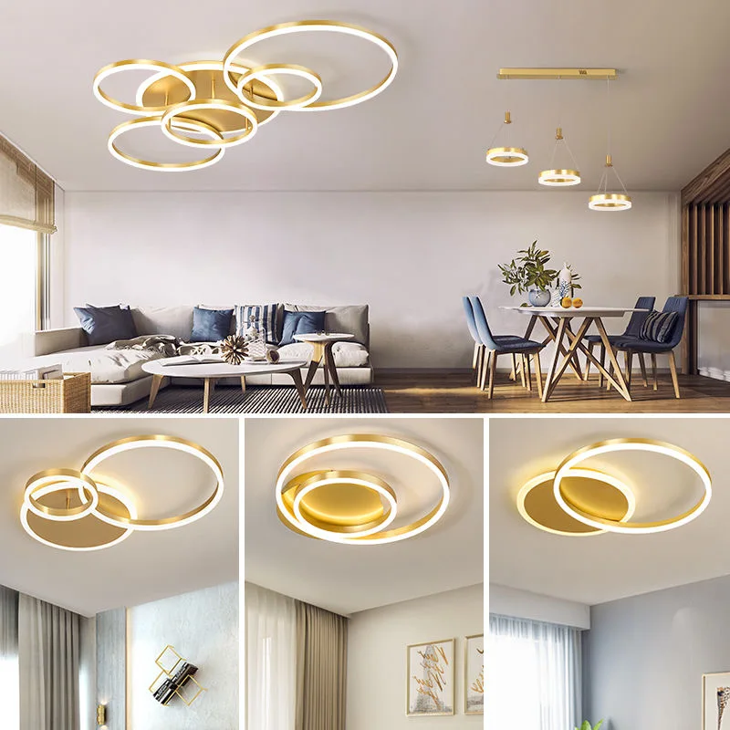 Modern Led Rings Ceiling Led Chandelier Lighting For Decorative Living ...