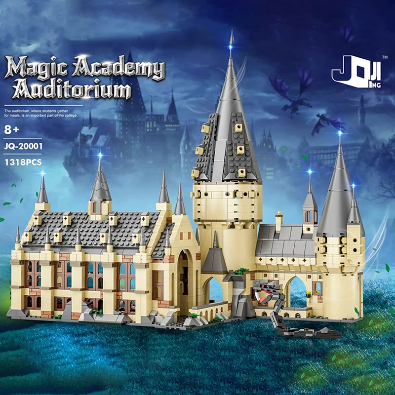 1318PCS Hogwarts Cathedral Building Blcoks Popular Movie Magic School ...