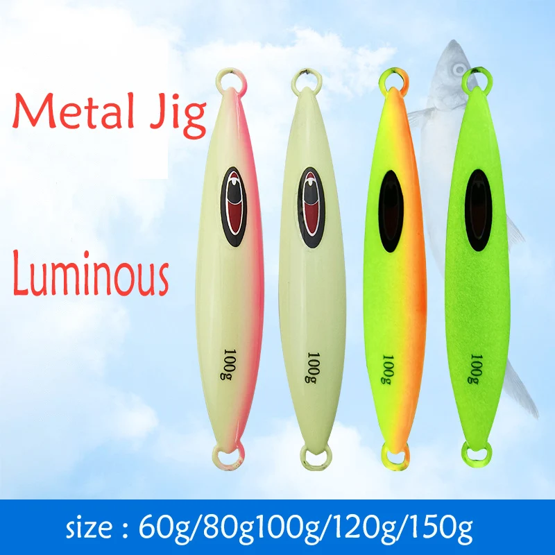 Fishing-Lure-Luminous-Metal-Jig-60g-80g-100g-120g150g-200g-250g-Spoon-Slow-Jigging-Artificial ...