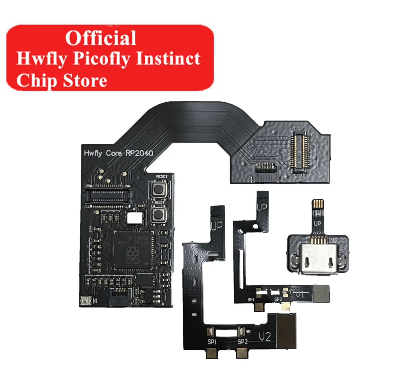 Hwfly Core RP2040 Chip, atualizável e Flashable, Suporte V1 e V2 Erista ...