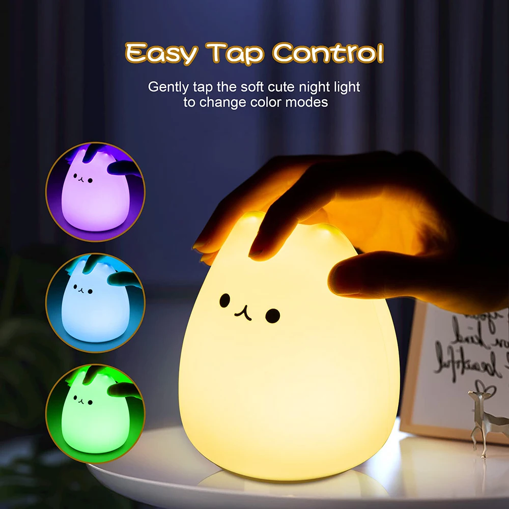LED-Night-Lamp-Touch-Sensor-Silicone-Cute-Cat-Lights-7-Color-Table-Lamp ...