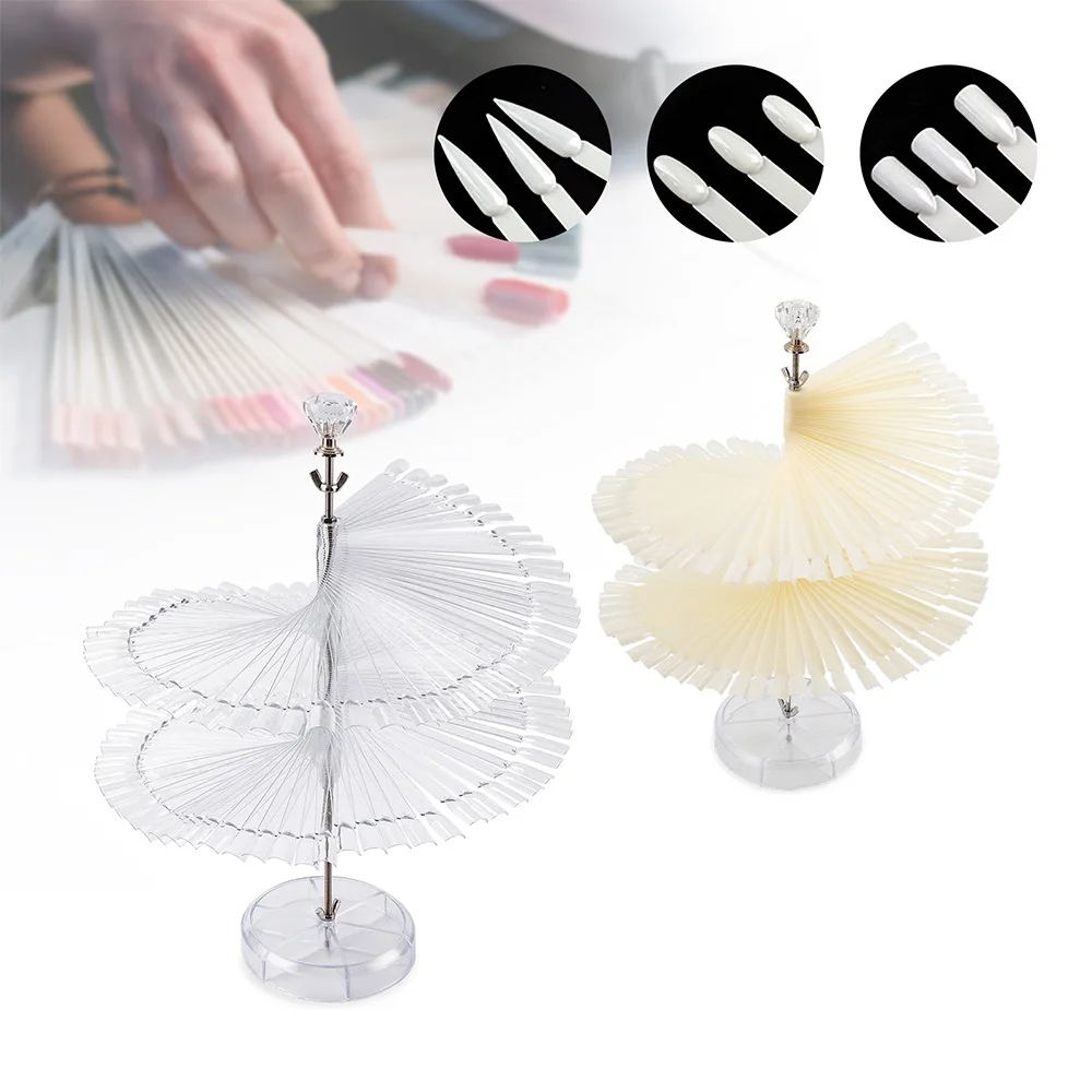 120 색 네일 팁 디스플레이 스탠드 Diy 네일 아트 선반 젤 매니큐어 컬러 카드 나선형 디스플레이 스탠드 선반 회전 팁