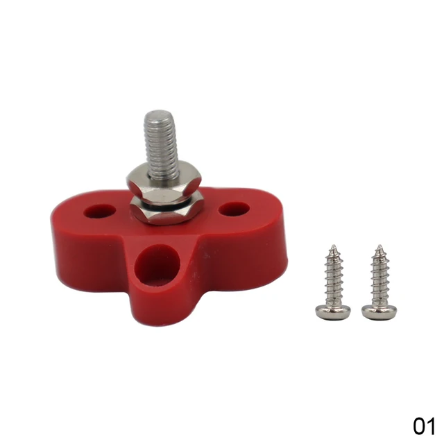 M6 M8 Terminal Block Studs Bus Bar 5/16" 1/4" BusBar Positive Negative Heavy Duty Power ...