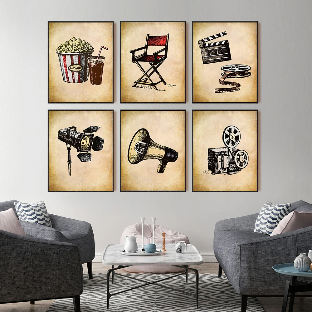 Cuadro-de-pared-de-arte-Vintage-para-sala-de-estar-pel-cula-de ...