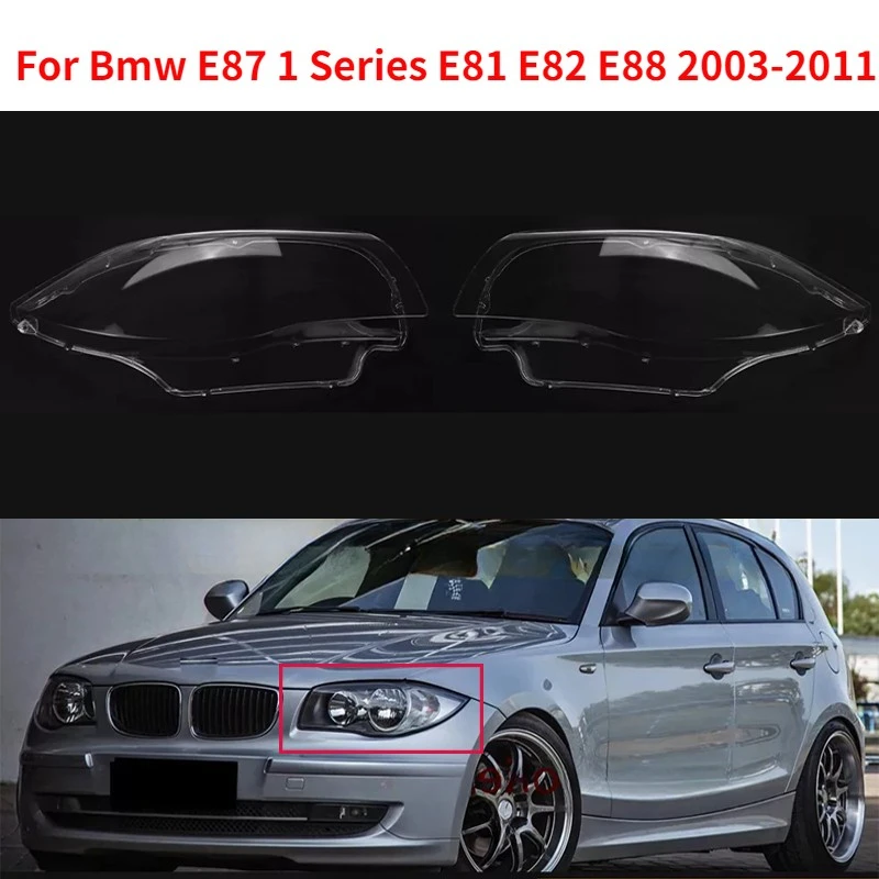 Car-Front-Headlight-Lens-Cover-Shell-For-Bmw-E87-1-Series-E81-E82-E88 ...