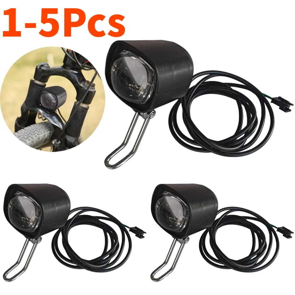 1-5Pcs 36V-60V E-Bike Horn Light Electric Scooter LED Headlight 5W ...